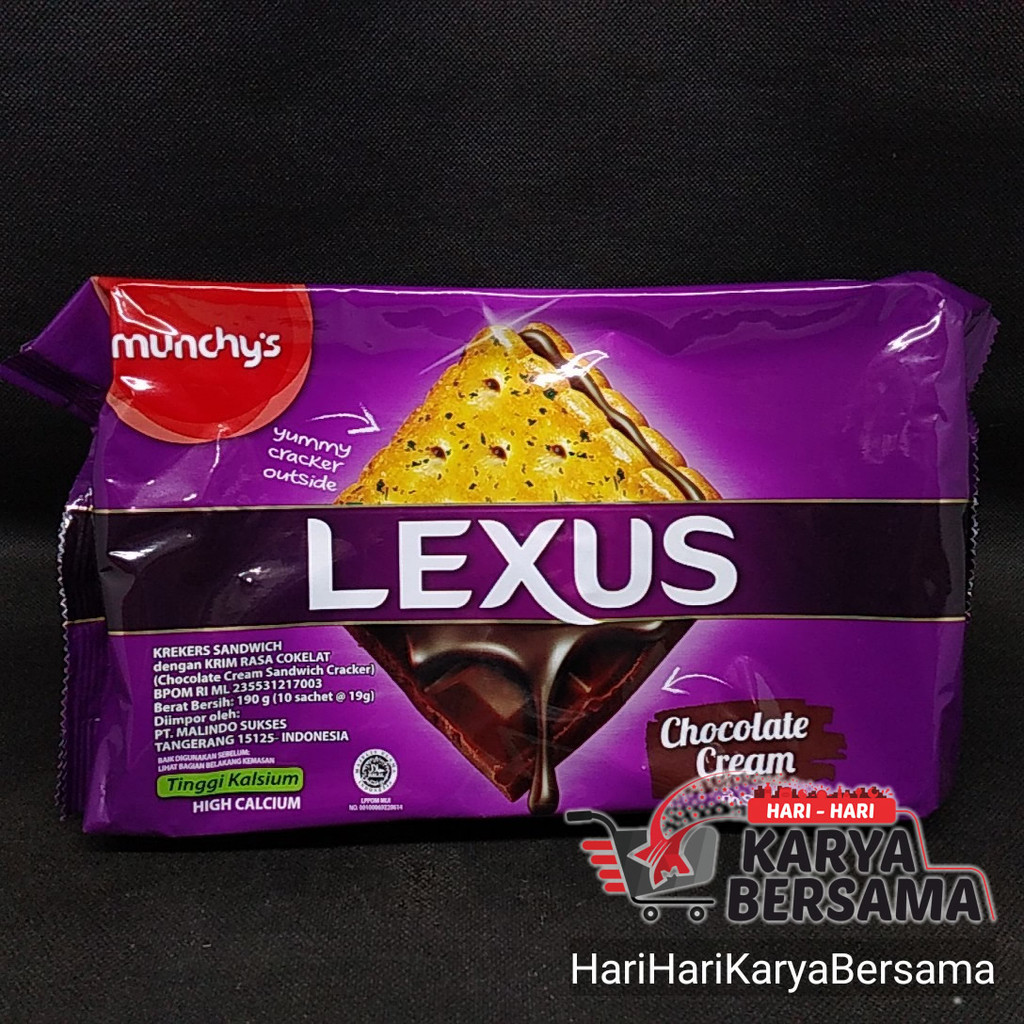 Jual MAKANAN RINGAN BISKUIT MUNCHY'S LEXUS BISKUIT CHOCOLATE CREAM ...