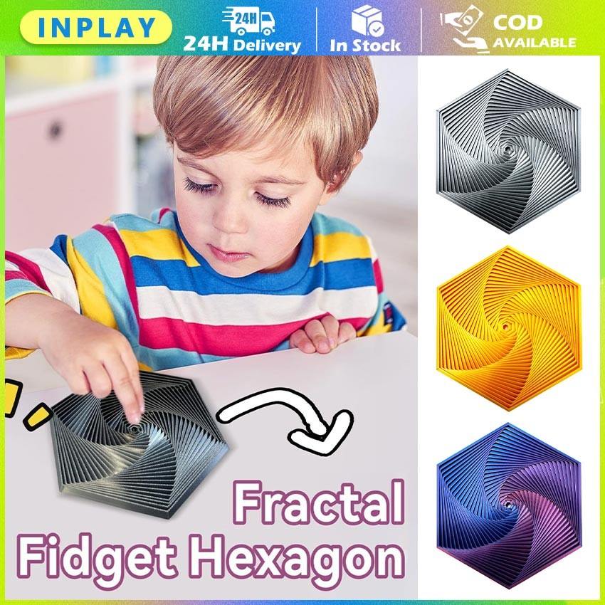 Jual Hexagon Spiral Cube Fidget Toy / Mainan Fidget Heksagonal 3D ...