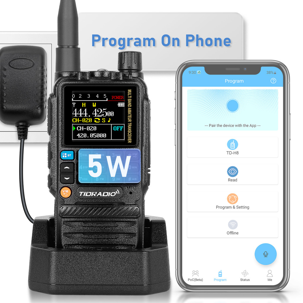 Jual TIDRADIO H3 Long Range Walkie Talkies Wireless Programming Amateur ...