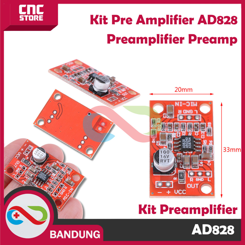 Jual Kit Pre Amplifier AD828 Preamplifier Preamp | Shopee Indonesia