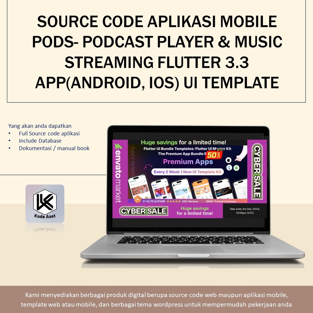 Jual SOURCE CODE APLIKASI MOBILE PODS- PODCAST PLAYER & MUSIC STREAMING FLUTTER 3.3 APP(ANDROID ...