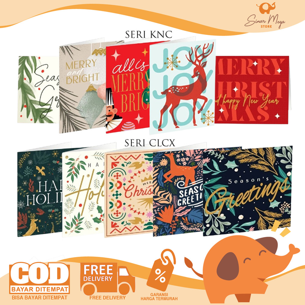 Jual CAPRICORN DESIGN Kartu Ucapan Natal Ukuran Besar - Christmas Gift ...