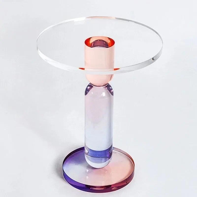 Jual New Round Gradient Color Coffee Table Small Apartment Home Living ...