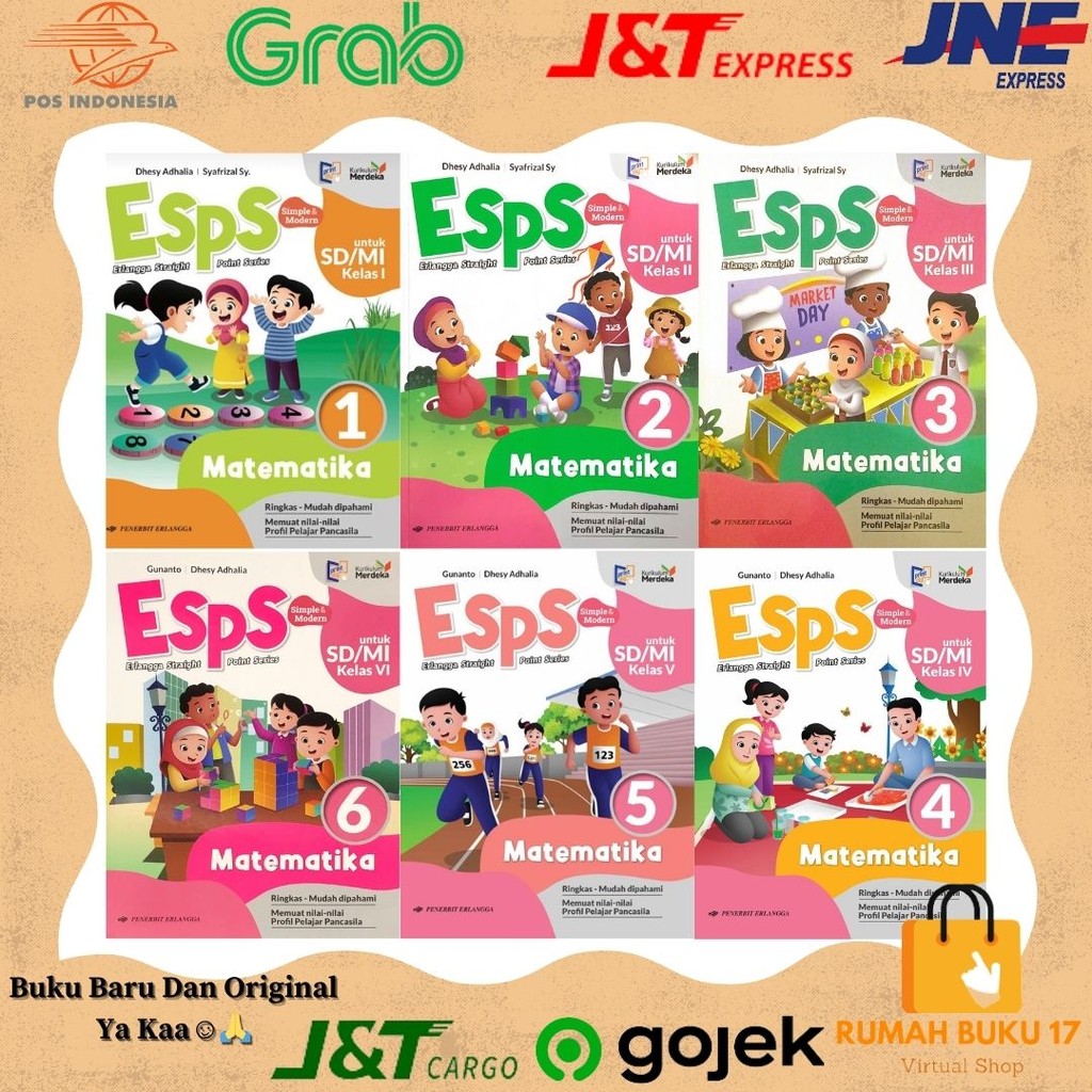 Jual Buku ESPS Matematika Kelas 1 2 3 4 5 6 SD/MI Penerbit Erlangga ...