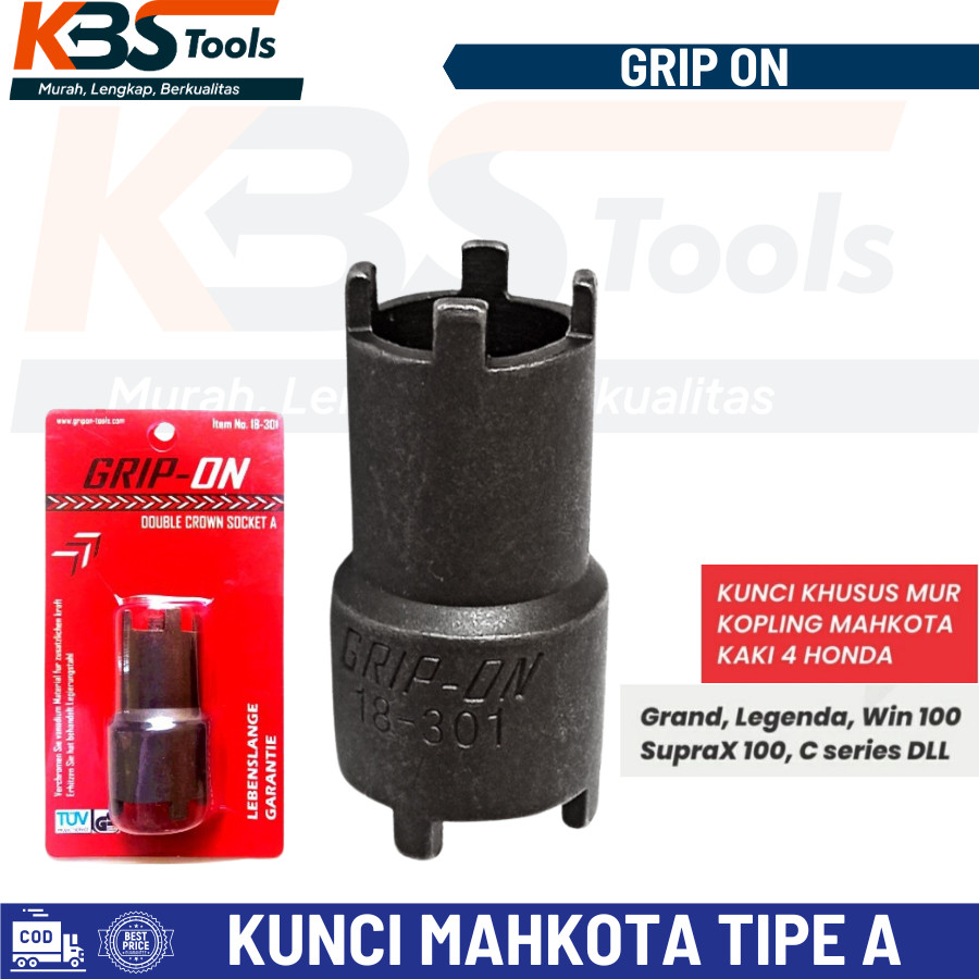 Jual Kunci Mahkota Pembuka Mur Kopling Grip ON Tipe A - Double Crown Socket | Shopee Indonesia