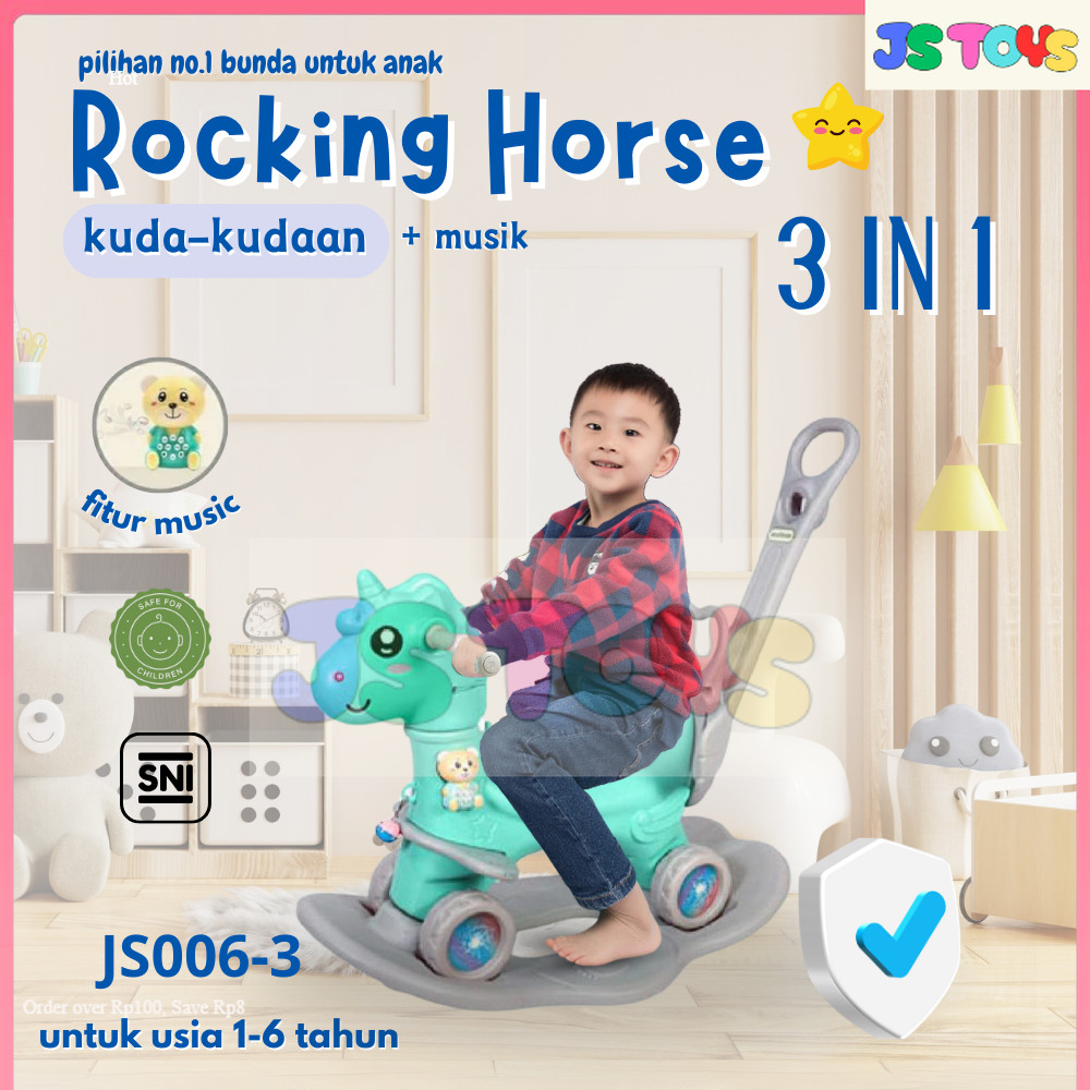 Jual JSTOYS X MOLION SNI Kuda Kudaan JS006 3IN1 Mainan Seru Aman dengan Mode Rocking Dorong dan ...