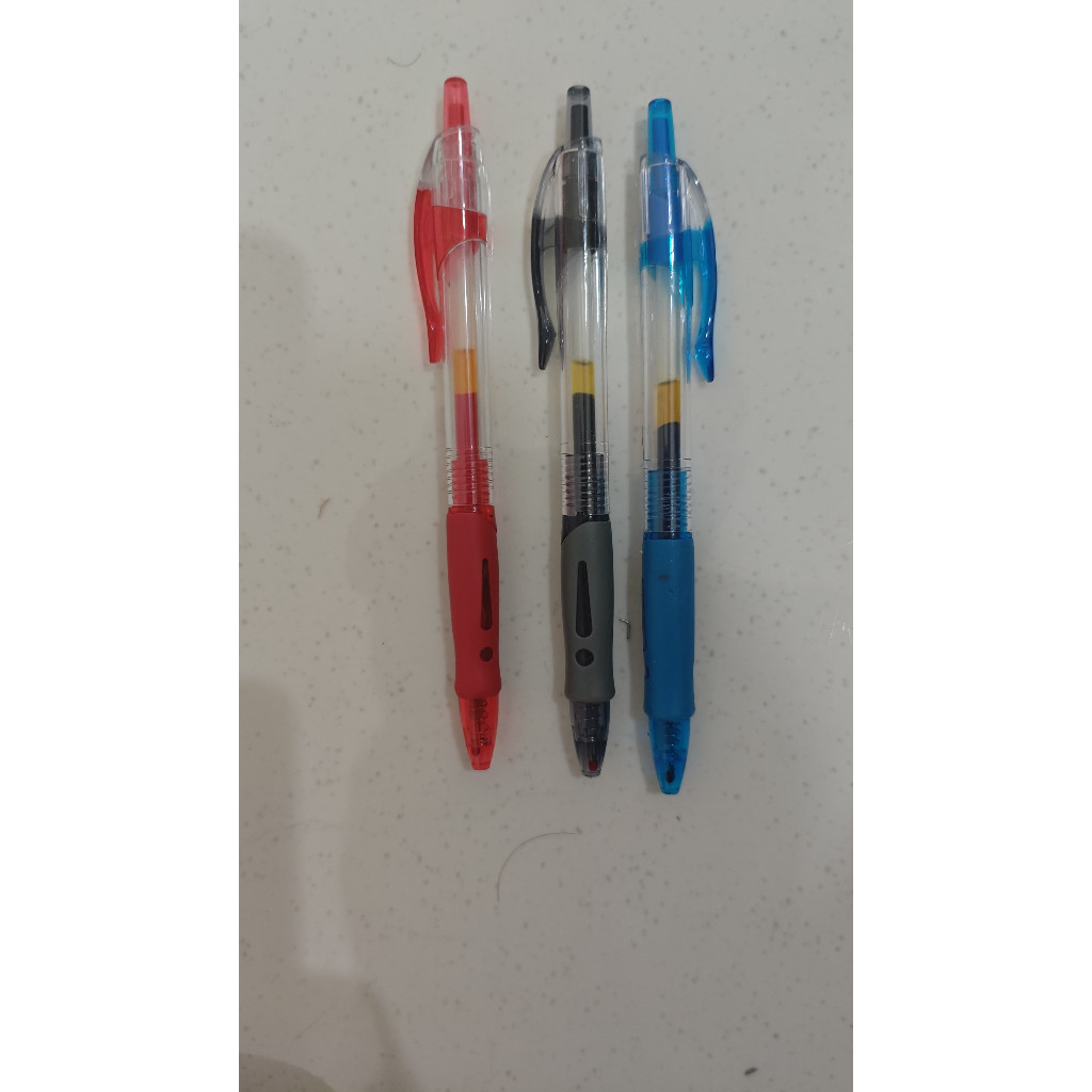 Jual Pulpen Gel K-1 Warna Hitam, Biru, Merah | Ballpoint Gel Warna ...