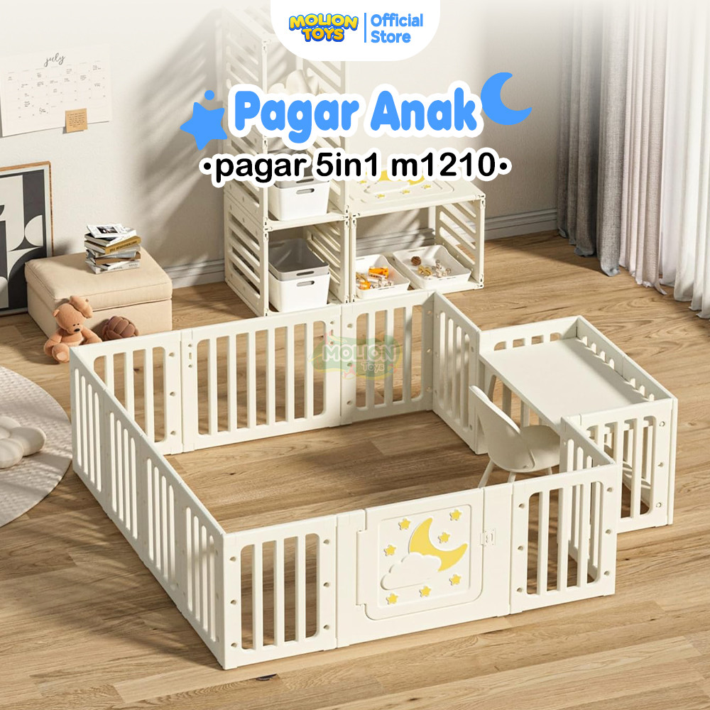 Jual Pagar Bayi 5in1 MOLION TOYS M1210 – Baby Fence Karakter Bulan ...