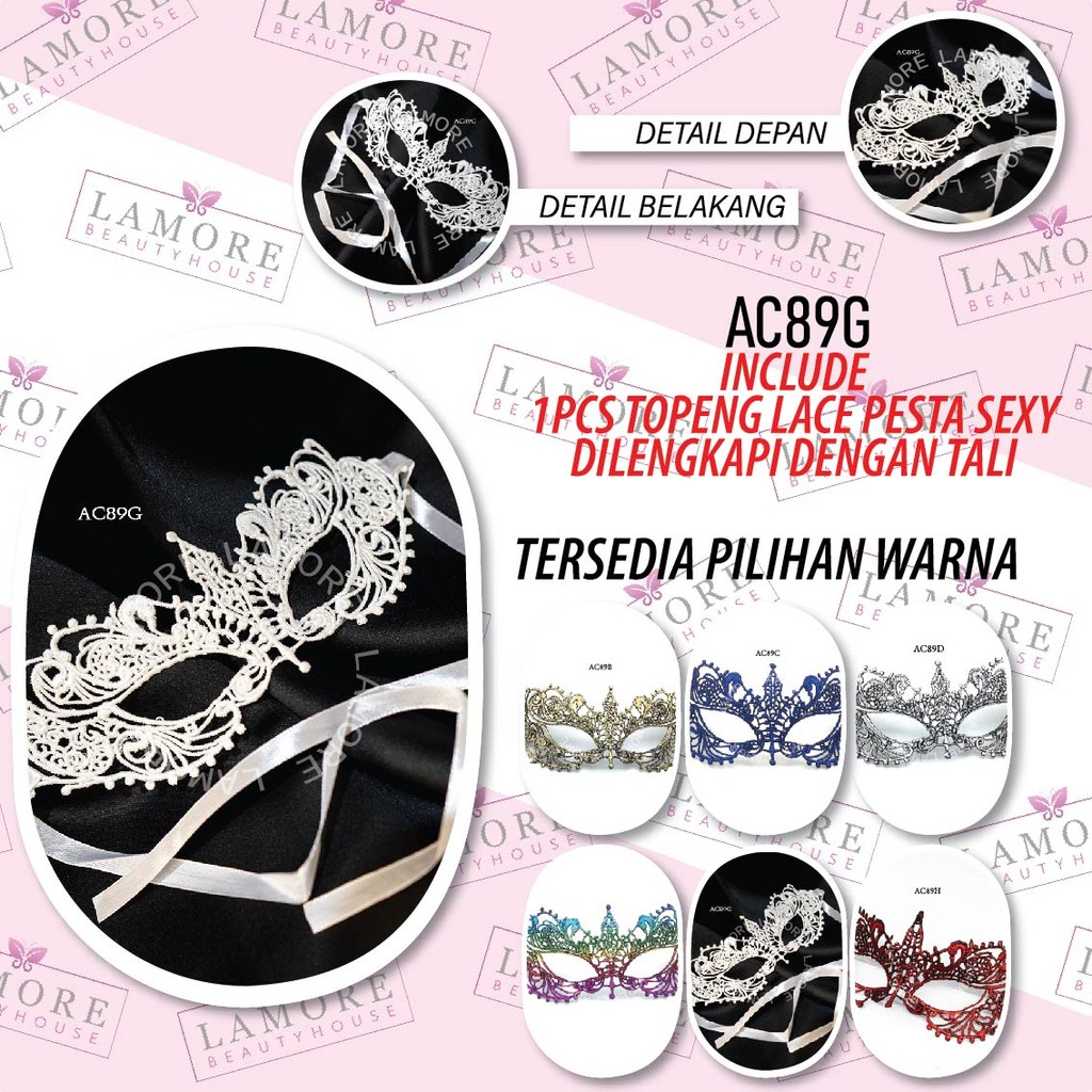 Jual Topeng Masquarade Mask Costume Halloween Series Lace Free Size ...