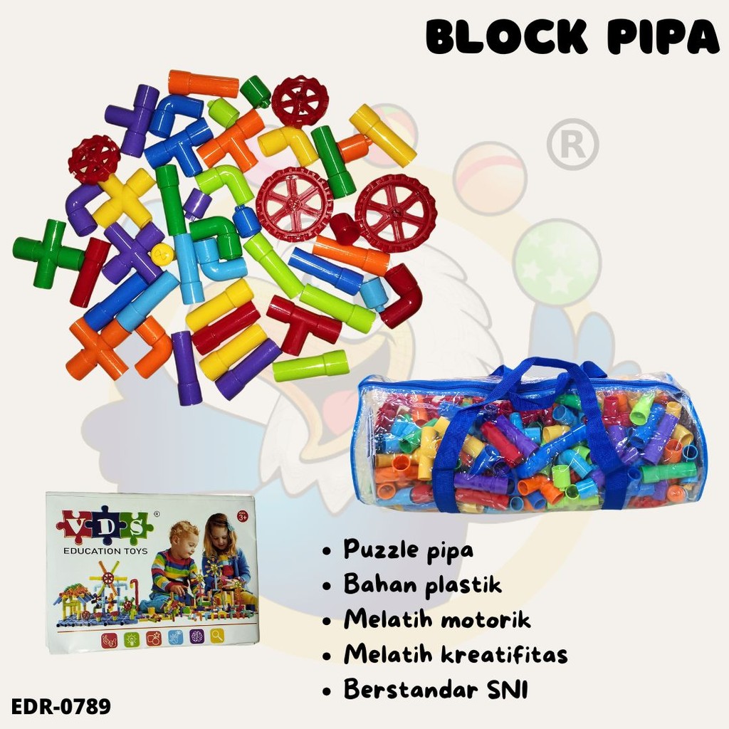 Jual BLOCK PIPA VDS250/MAINAN ANAK EDUKASI BLOCK PIPA | Shopee Indonesia