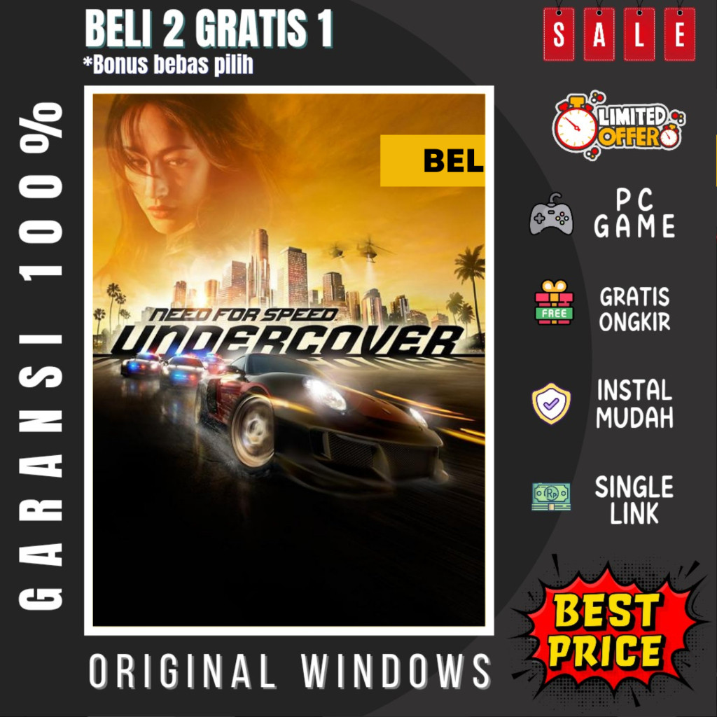 Jual NEED FOR SPEED UNDERCOVER - GAME PC - GAME LAPTOP - PC GAMES - BELI 2 GRATIS 1 - ORIGINAL ...