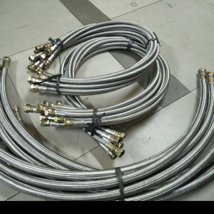 Jual SELANG TEFLON PTFE BRAIDED FLEXIBLE STAINLESS 1/4" Inch NPT ...