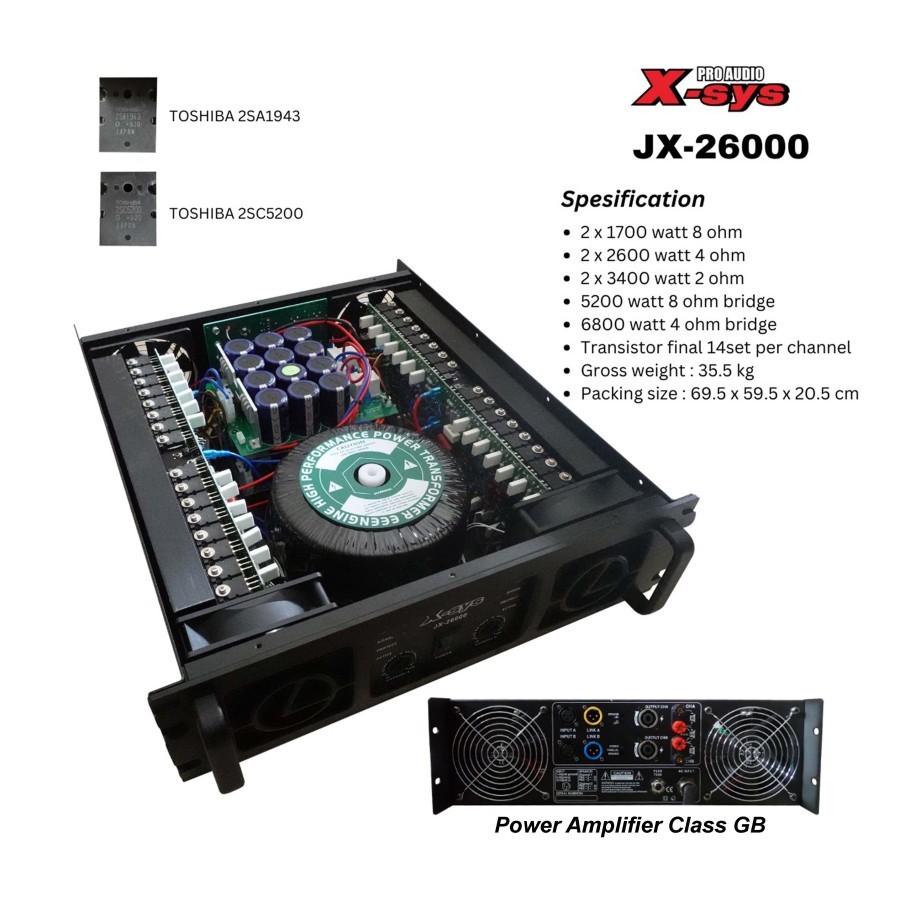 Jual Power XSYS JX - 26000 X-Sys Power Amplifier JX26000 JX-26000 ...