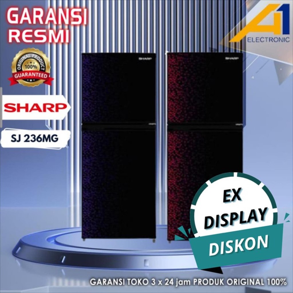 Jual SHARP Kulkas SJ 236 MG / SJ 236MG / SJ236MG 2 Pintu 256 Liter EX ...