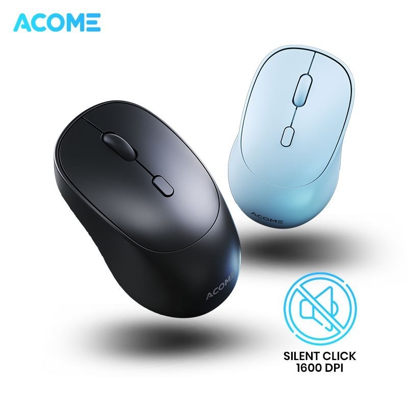 Jual ACOME AM600 Mouse Bluetooth Wireless 1600 DPI Silent Click Optical ...