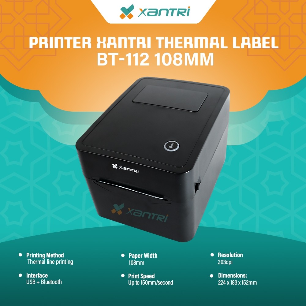 Jual Xantri - PRINTER BARCODE THERMAL LABEL Stiker BT-112 420b 100mm ...