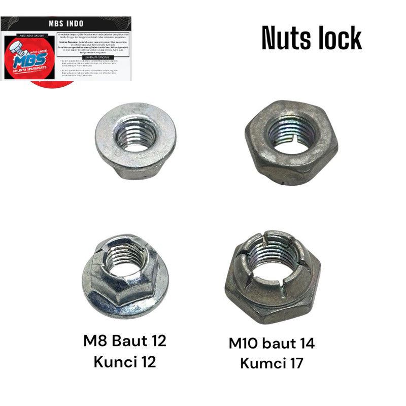 Jual BOS BAUT NUTS LOCK m8 m10 MUR KUNCI DRAT M8 kunci 12 m10 baut 14 ...