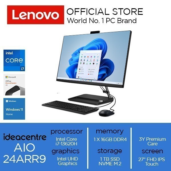 Jual Lenovo IdeaCentre AIO 3 27IAP7 Core i7-13620H 16GB 1TB SSD Touch | Shopee Indonesia