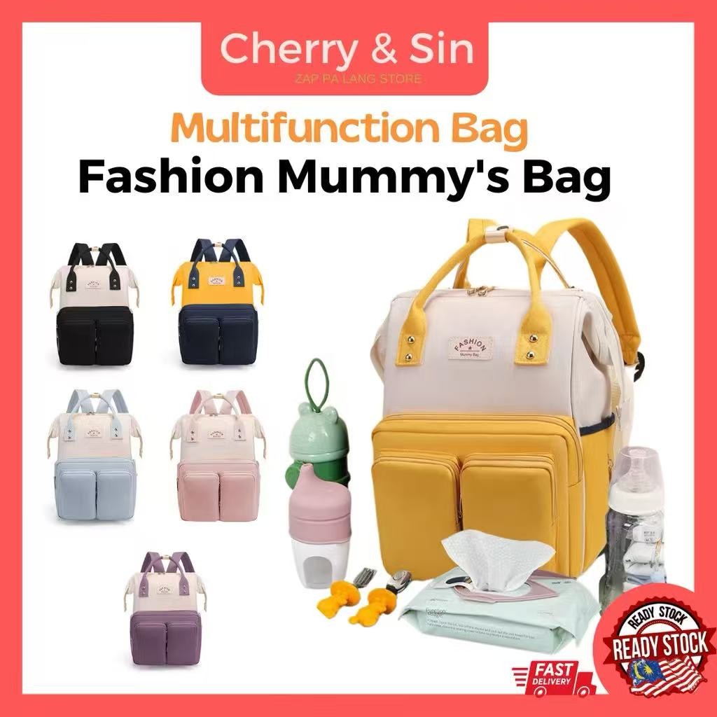 Jual Tas Mama Jepang Minimalis - Ransel Kapasitas Besar dengan Kantong ...