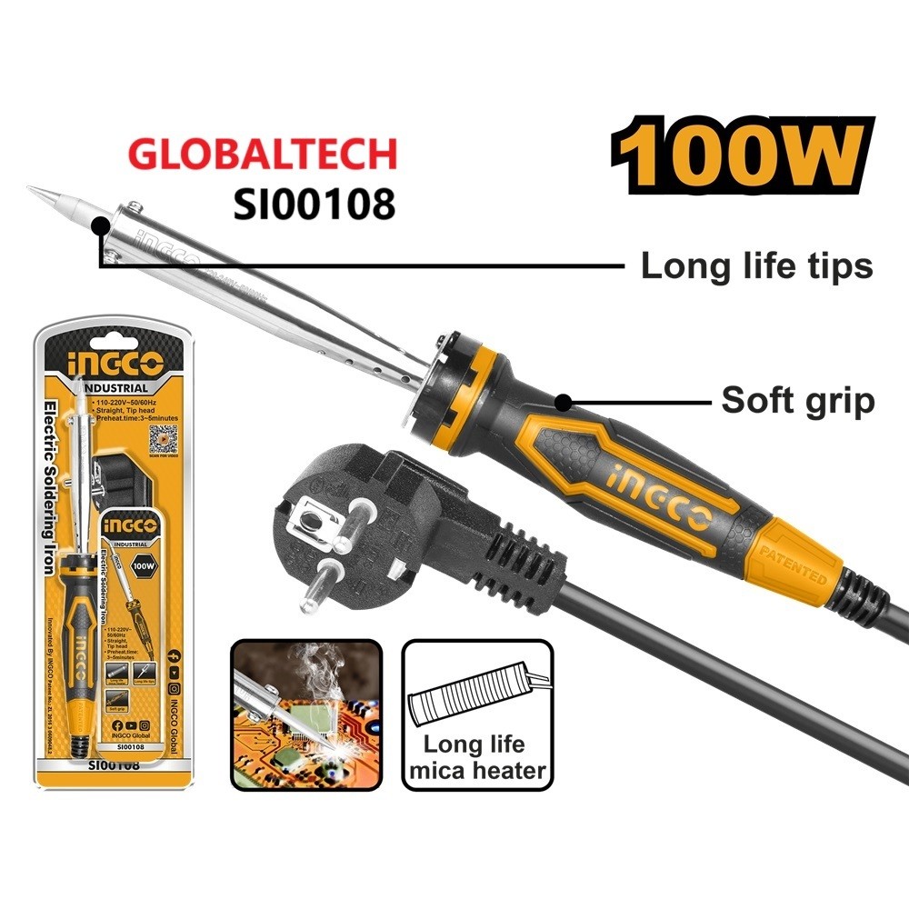 Jual INGCO SI00108 SOLDER 100W ELECTRIC SOLDERING IRON 100W SOLDER ...