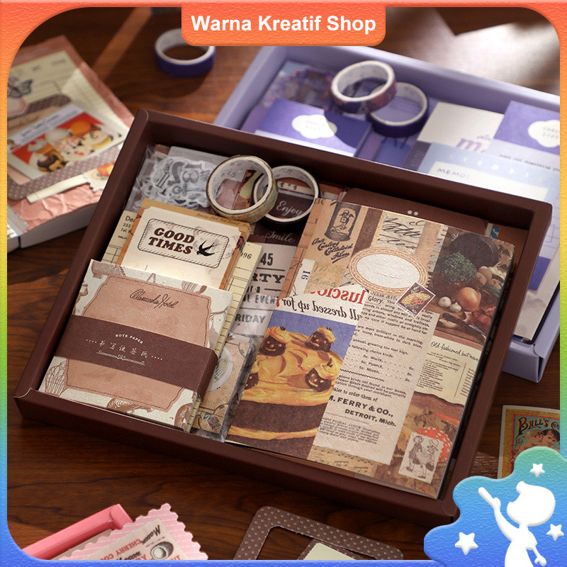 Jual Paket Hadiah DIY Handmade Journal Kit Set Scrapbook Buku Jurnal ...