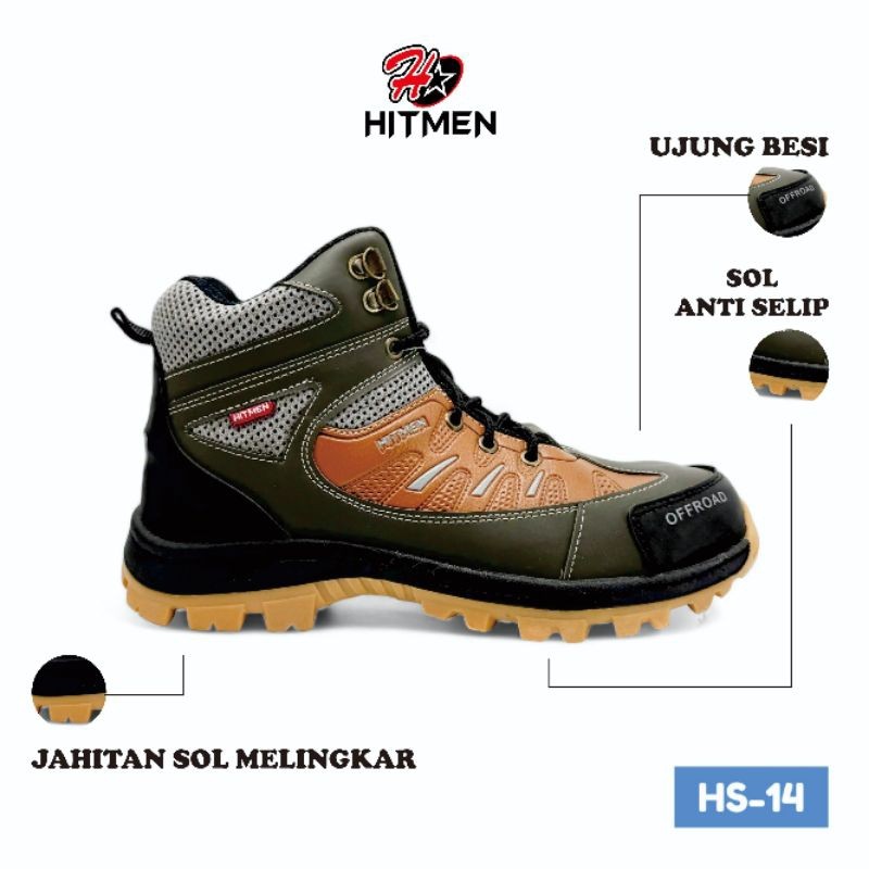 Jual Terbaru HITMEN HS-14 Sepatu Safety - Safety Boots - Sepatu Kerja ...