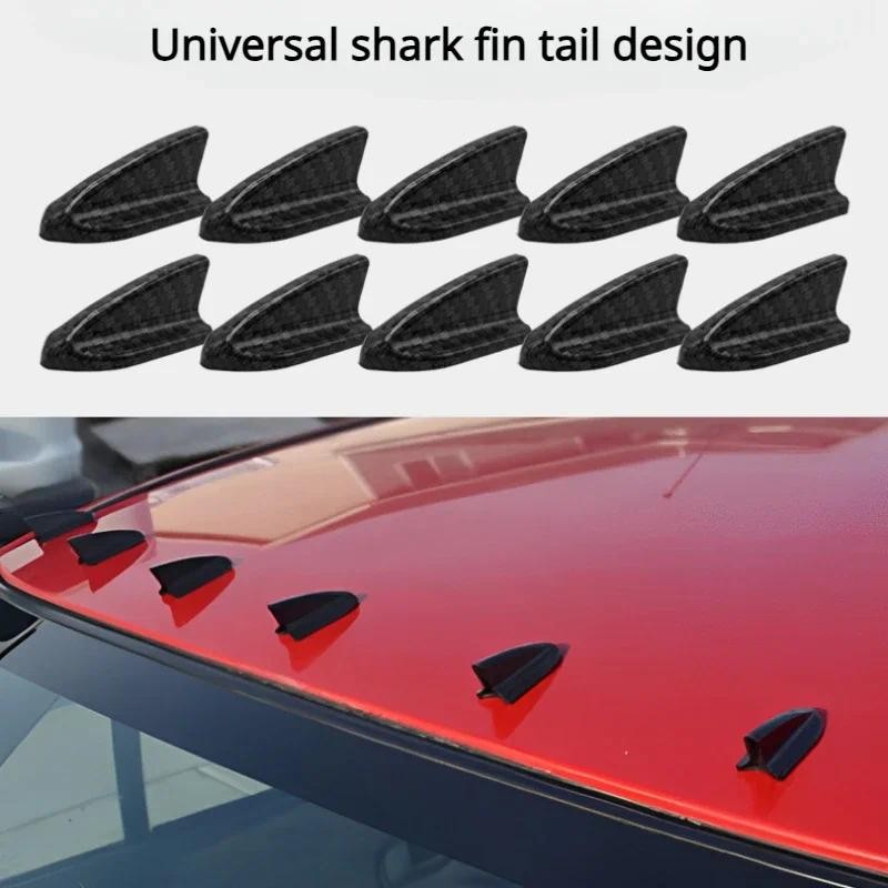 Jual 6pcs Car Roof Shark Fins Spoiler Wing Kit Weatherproof Car Roof ...