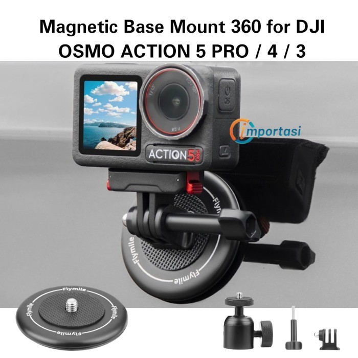 Jual Magnetic Base Mount for DJI OSMO ACTION 5 Pro / 4 / 3 / 2 Adapter ...