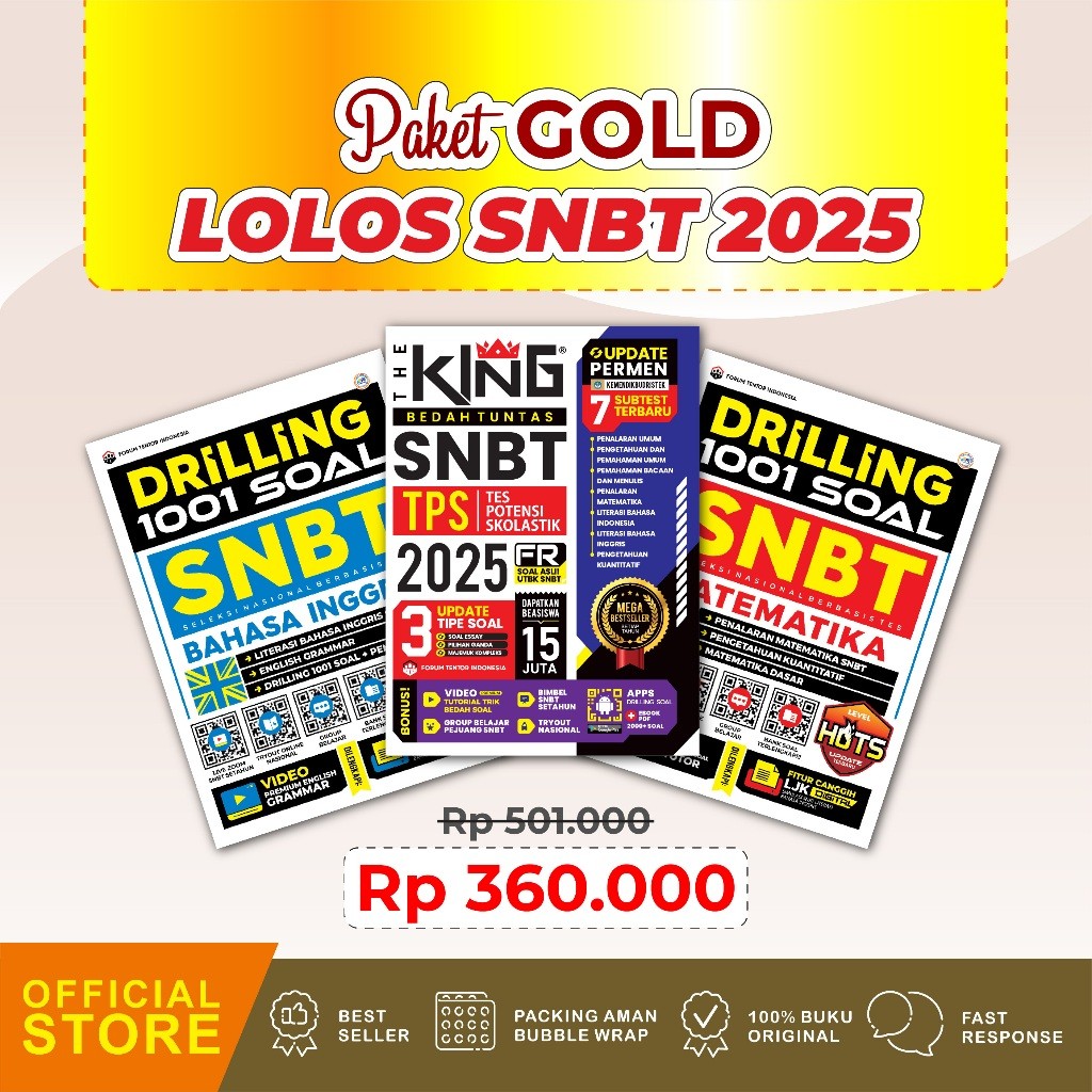 Jual Buku SNBT 2025 Paket Lolos SNBT The King Bedah Kisi - Kisi SNBT ...