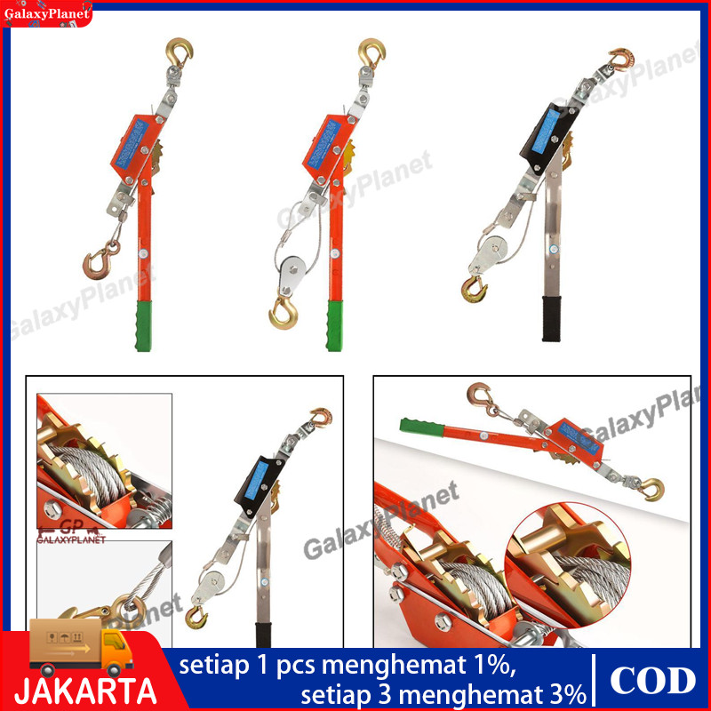 Jual Hand Puller Rachet Tracker Hand Takel -Kapasitas 2 ton- Katrol ...