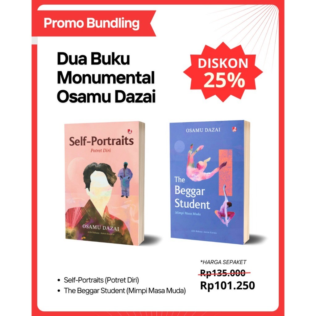 Jual Buku Monumental Karya Osamu Dazai (Self Potrait dan The Beggar Stundent) | Shopee Indonesia