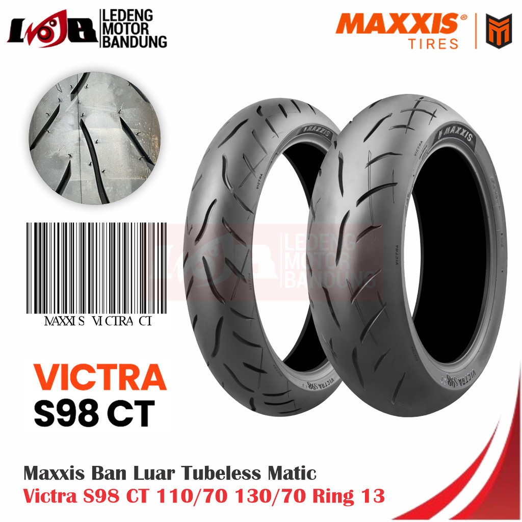 Jual Ban Maxxis Victra CT 110/70 130/70 Ring 13 Tubeless Nmax Old New ...