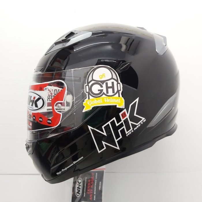 Jual HELM FULL FACE NHK RX9 NHK RX-9 SOLID BLACK METALIC | Shopee Indonesia