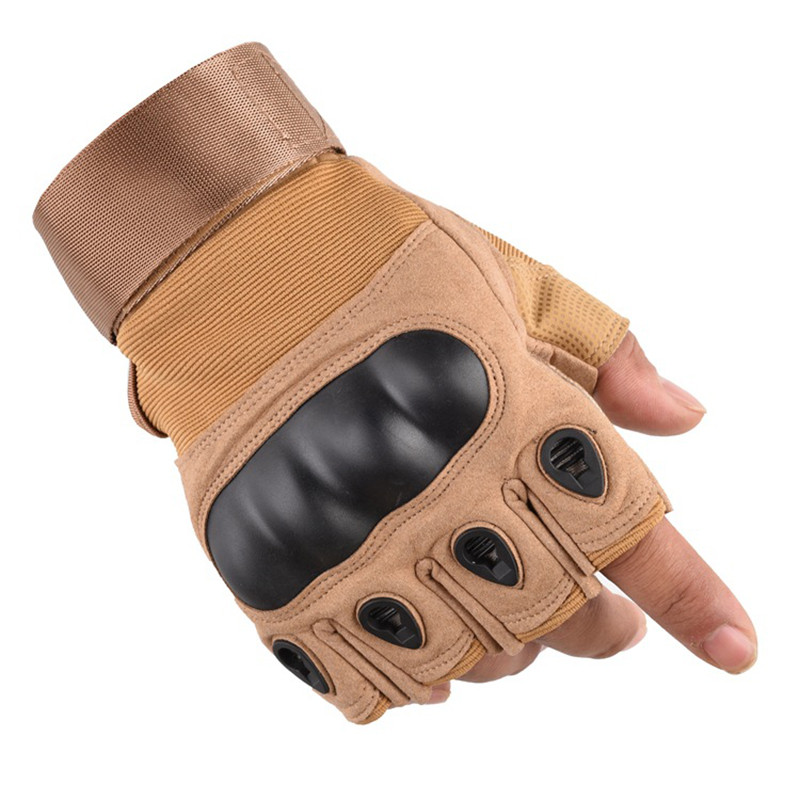 Jual Tactical Hard Knuckle Half finger Gloves Men's Army Military ...