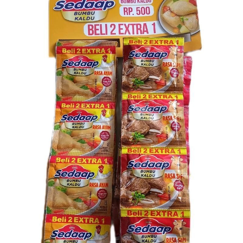 Jual 2 renteng (36 pcs) sedaap bumbu kaldu rasa ayam/rasa sapi | Shopee ...