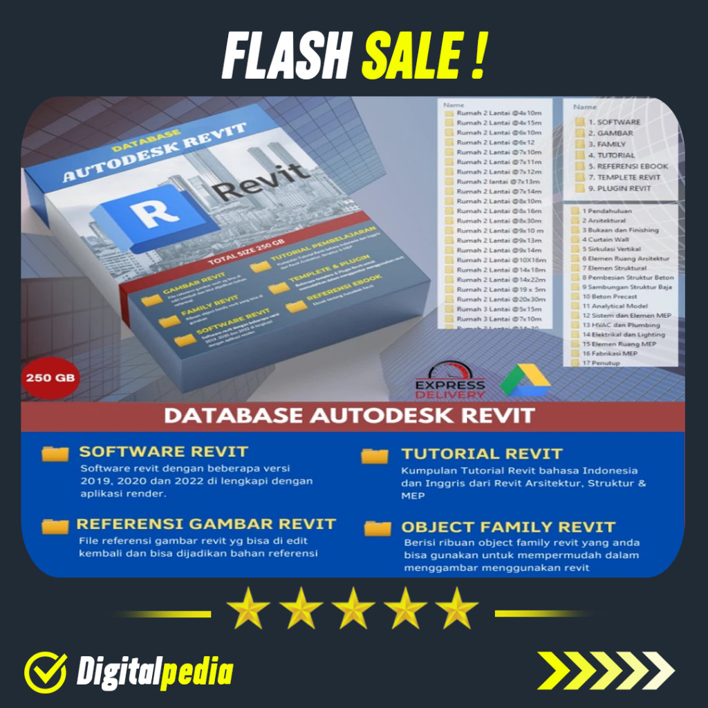 Jual Database Project Auto Desk REVIT Referensi Gambar Object Family ...