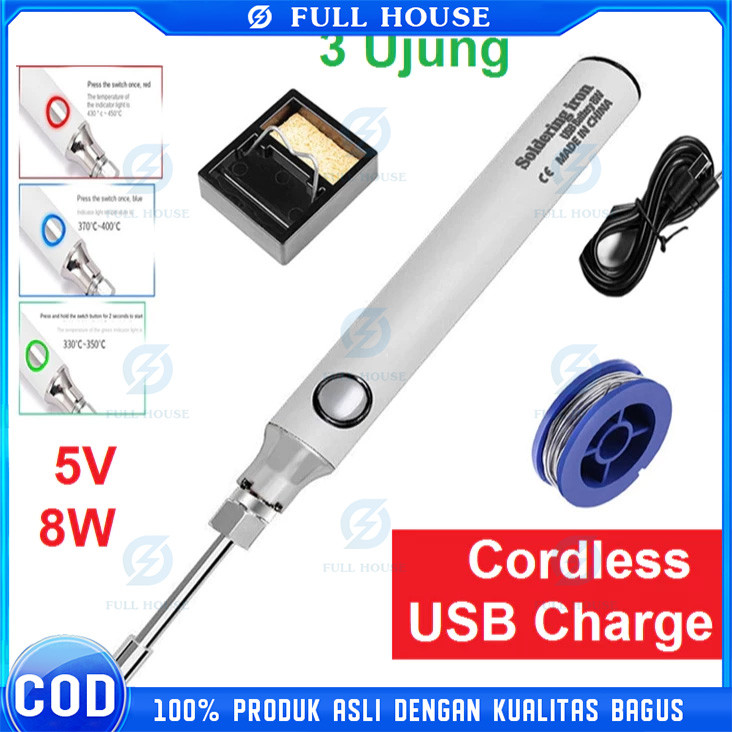 Jual Alat Solder Portable Tanpa Kabel USB 5V 8W Pena Solder Mini Peralatan Portabel Tenaga ...