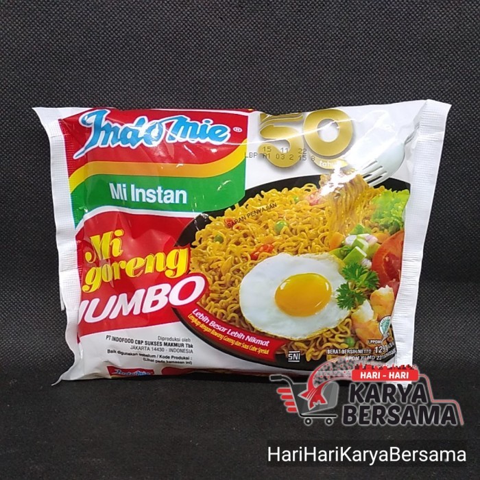 Jual MIE INSTAN INDOMIE JUMBO GORENG 129GR | Shopee Indonesia