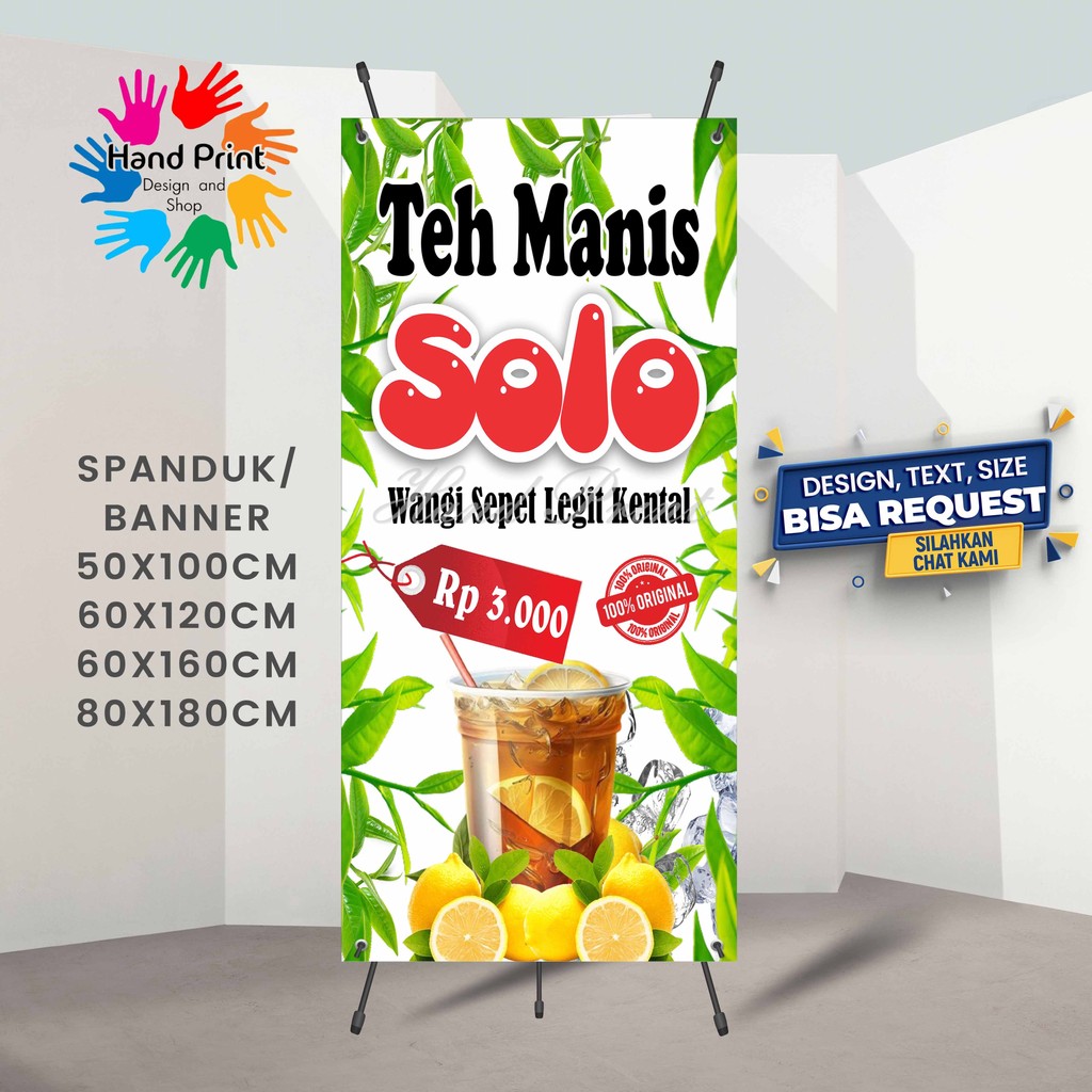 Jual Cetak Spanduk Banner Es Teh Solo Manis Dan Segar MMT Spanduk ...