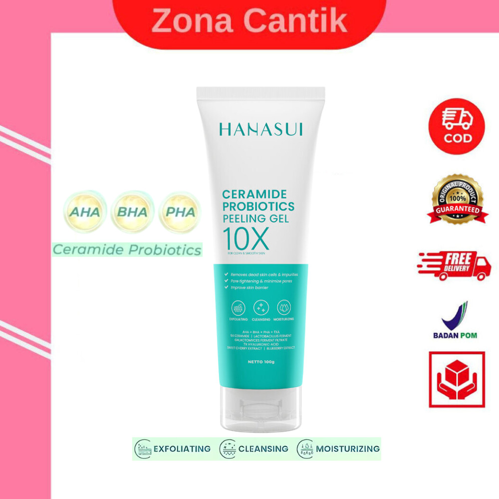 Jual Hanasui Ceramide Probiotics Peeling Gel 10x - Exfoliating ...