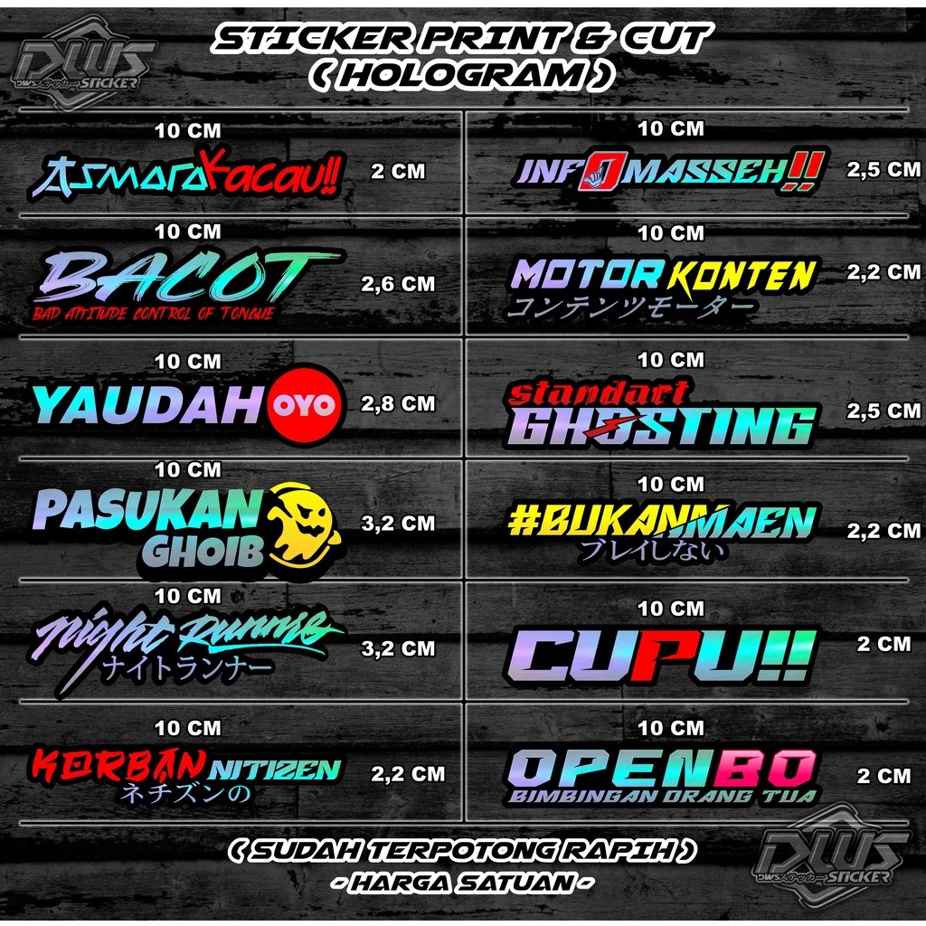 Jual Cetak Kilat - Sticker Print Racing Stiker racing stiker motor ...