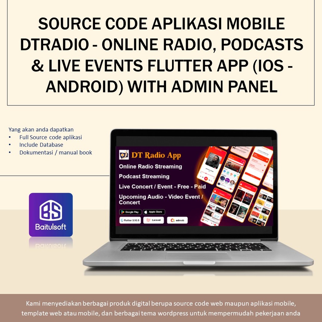Jual SOURCE CODE APLIKASI MOBILE DTRADIO - ONLINE RADIO, PODCASTS ...