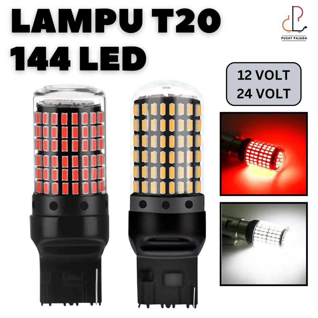 Jual Lampu LED T20 7440 144 LED Lampu T20 W21W 3014 144SMD Led Sein Sen ...