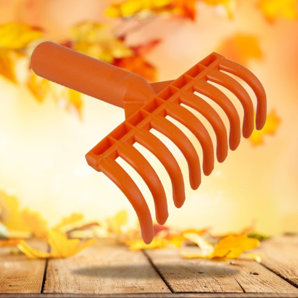 Jual Small Yard Leaf Rake Lightweight 9 Tines Garden Rake Ergonomic ...