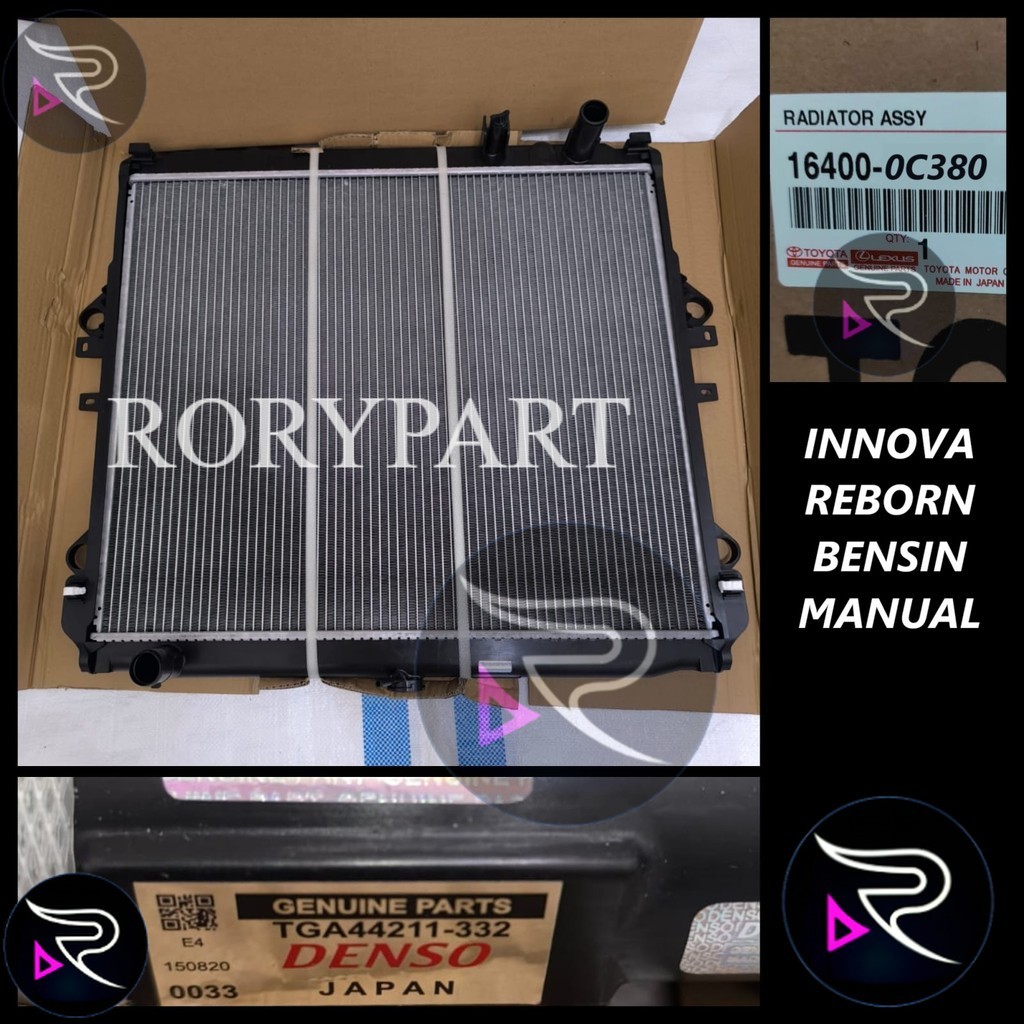 Jual RADIATOR ASSY TOYOTA INNOVA REBORN BENSIN MANUAL ORIGINAL DENSO ...