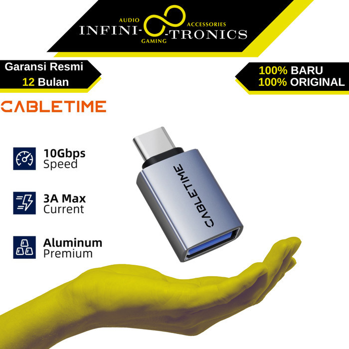 Jual Cabletime Adapter OTG USB 3.2 to Type C 10Gbps Data Transmission ...