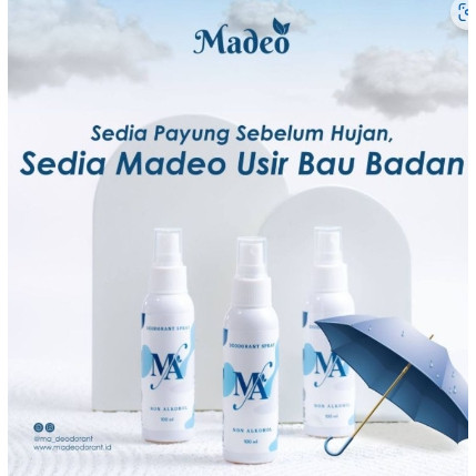 Jual ️Domestika ️ Madeo Deodorant Spray Asli 100ML ORIGINAL MA DEO ...