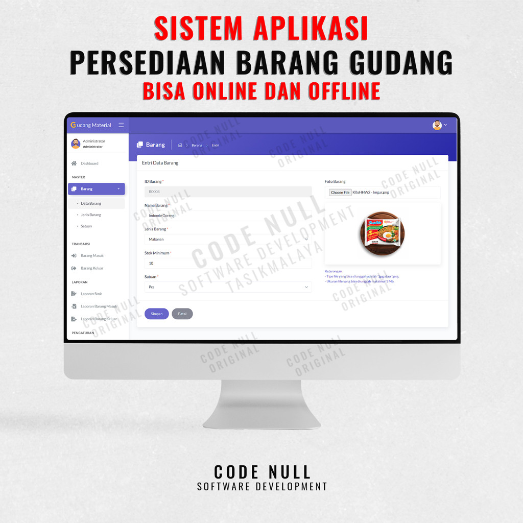 Jual Sistem Aplikasi Persediaan Barang Gudang | Shopee Indonesia