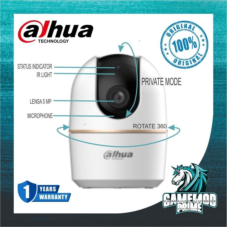 Jual Ipcam Wifi Dahua HERO A1 5MP DH-H5A Smart Indoor Wifi Pan & Tilt Network Camera/ CCTV DAHUA ...