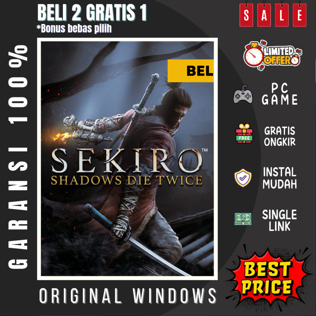 Jual SEKIRO SHADOWS DIE TWICE GOTY EDITION - GAME PC - GAME LAPTOP - PC GAMES - BELI 2 GRATIS 1 ...